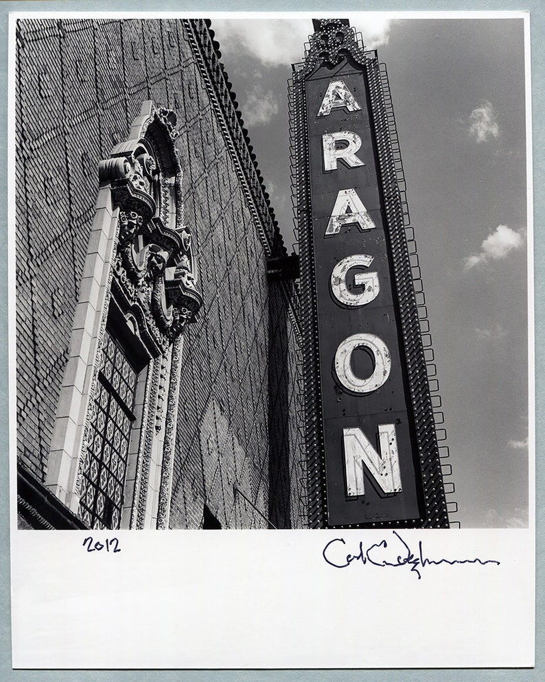 Aragon Ballroom Sign in Chicago: Black and White Photo - Etsy
