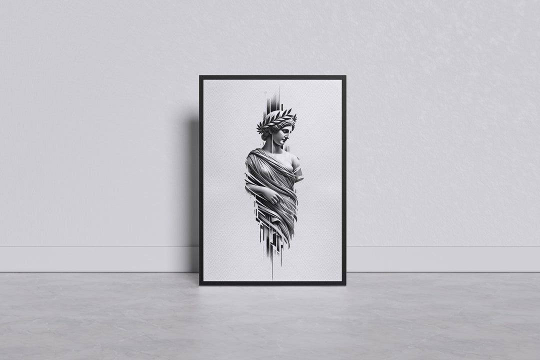 Abstract Ancient Statue Digital Download Printable,brush Stroke ...