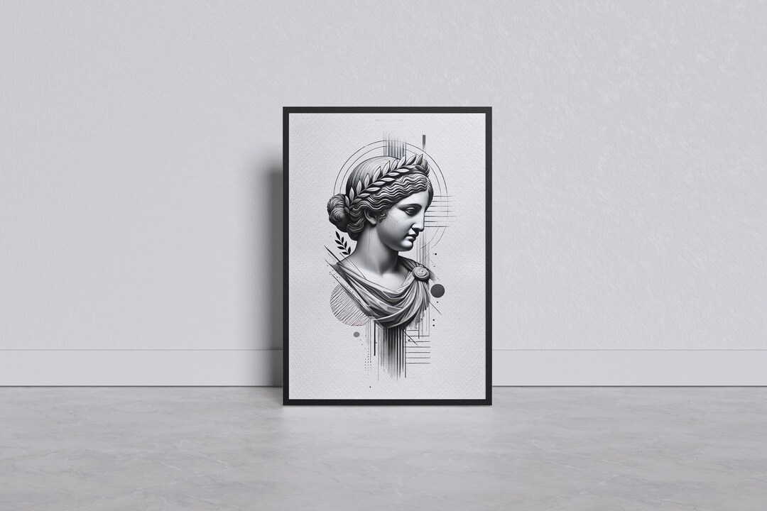 Abstract Ancient Statue Digital Download Printable,brush Stroke ...