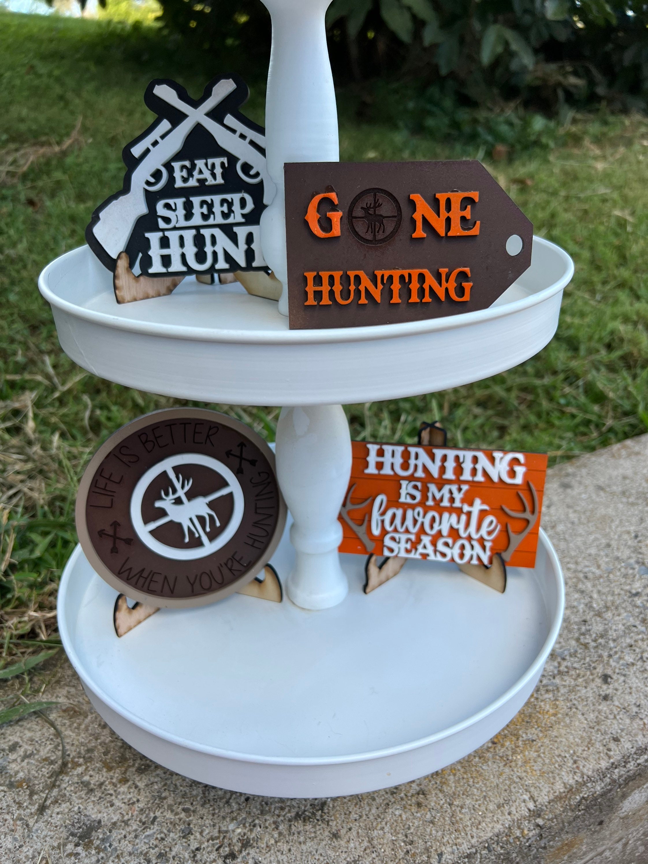 Fall Tiered Tray Decor, Deer Hunting Decor - Etsy