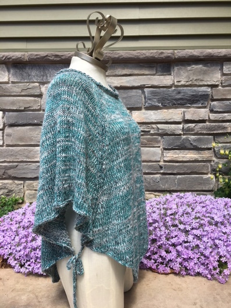 Bulky Knitting Machine Side Tie Poncho Pattern Fast and EZ - Etsy