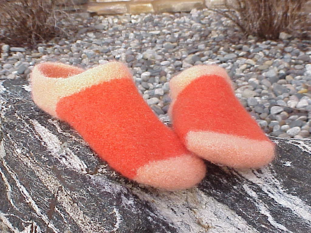 EZ 2-needle Felted Slipper Knitting Pattern. WM Sizes - Etsy