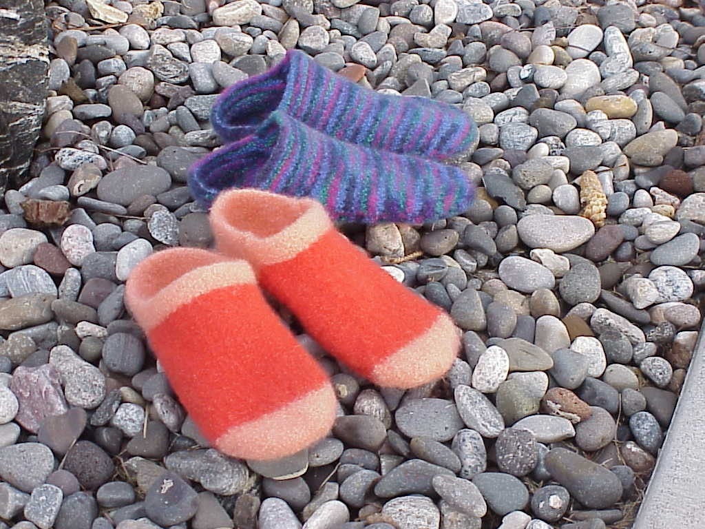 EZ 2-needle Felted Slipper Knitting Pattern. WM Sizes - Etsy