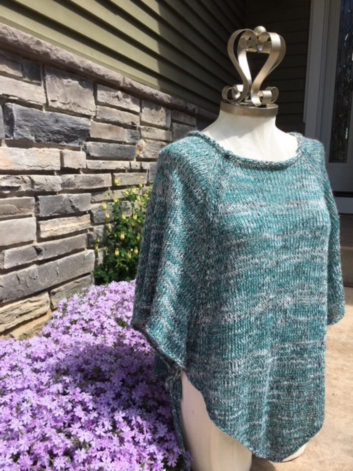 Bulky Knitting Machine Side Tie Poncho Pattern - Fast and EZ, Uses ...