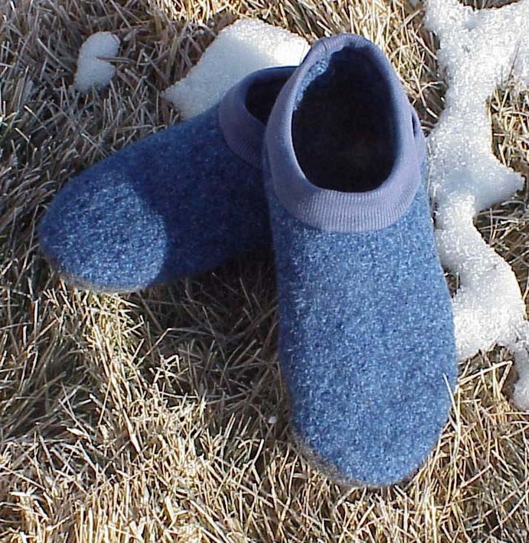 Felted Slipper Scuff Pattern Made From Wool Sweater CUT SEW FELT - Etsy