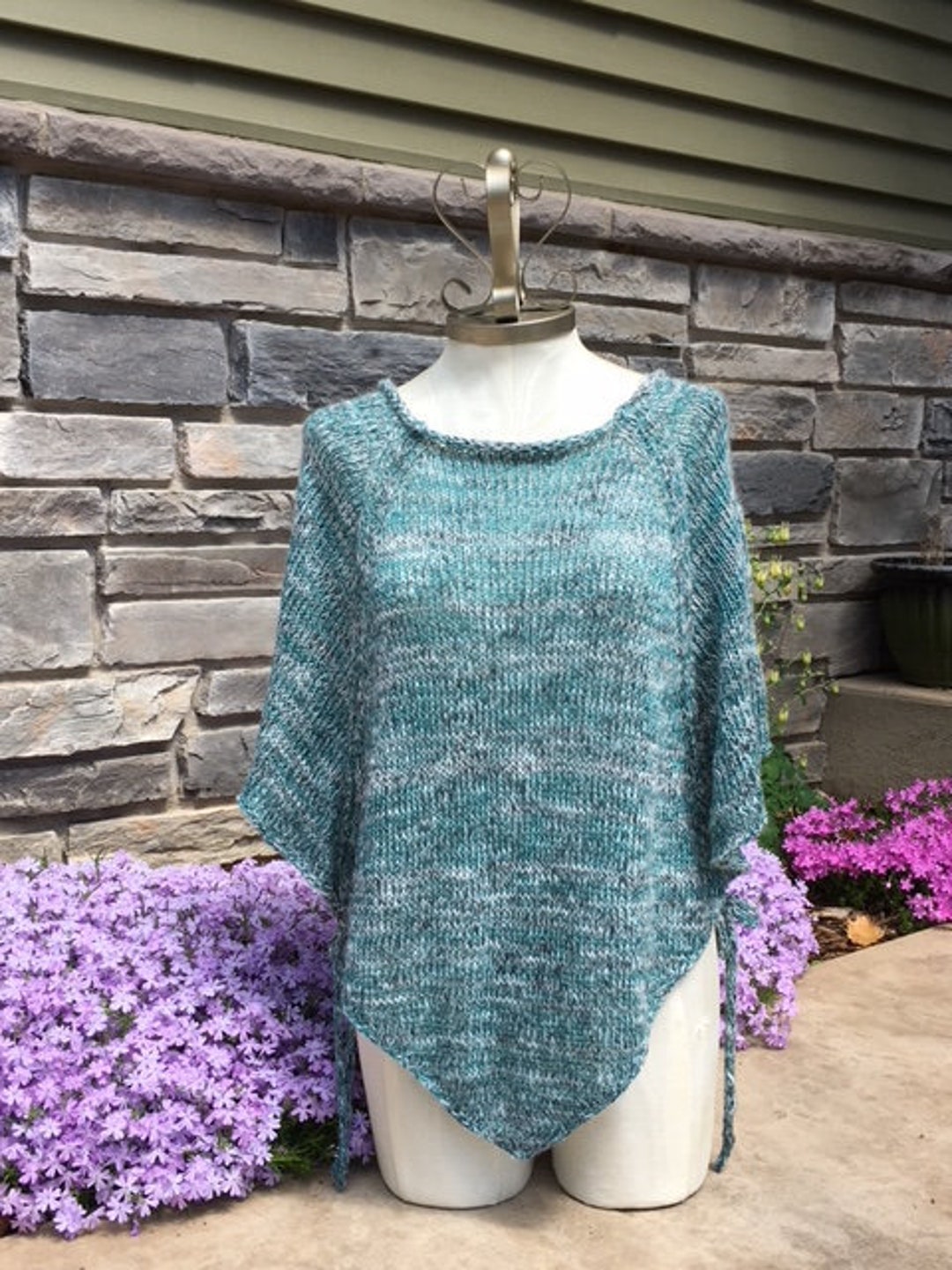 Bulky Knitting Machine Side Tie Poncho Pattern - Fast and EZ, Uses ...