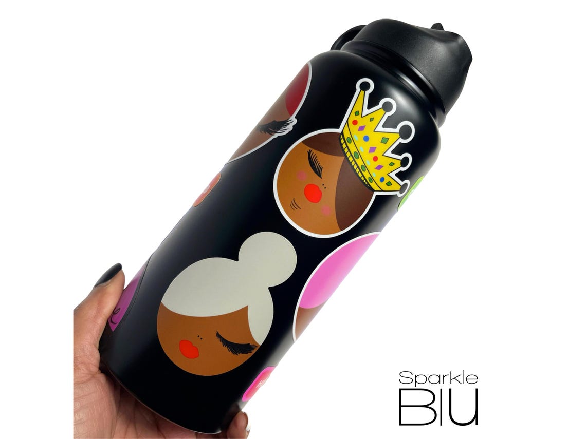 Fluffy Queen Falecia Woman Sticker, Waterproof Vinyl Sticker, Tumbler ...