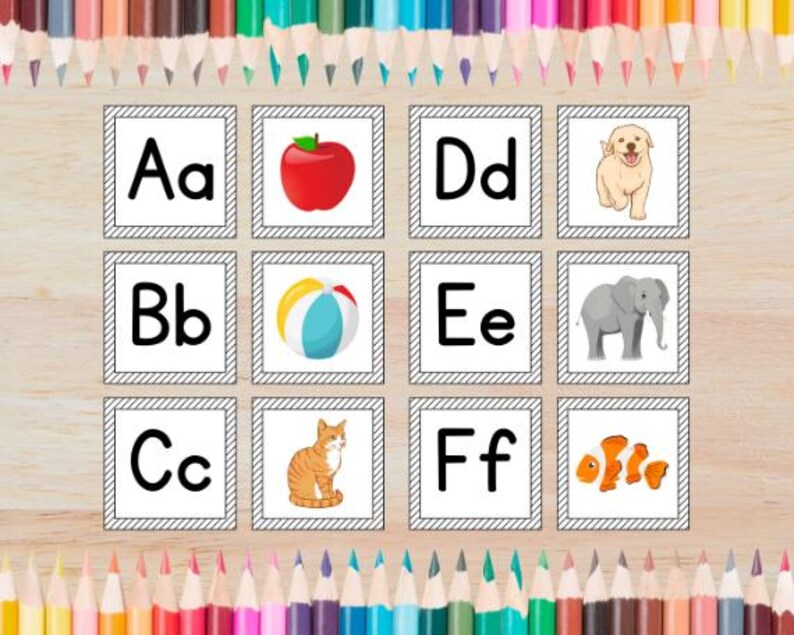 Letter Sound Matching Cards Instant Download Preschool & Kindergarten Learning - Etsy