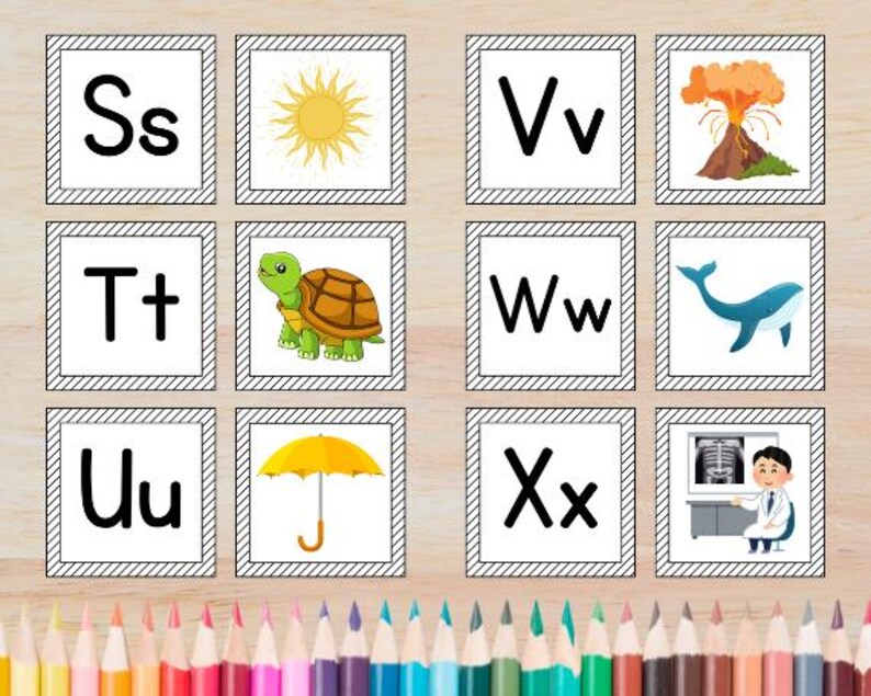Letter Sound Matching Cards Instant Download Preschool & Kindergarten ...