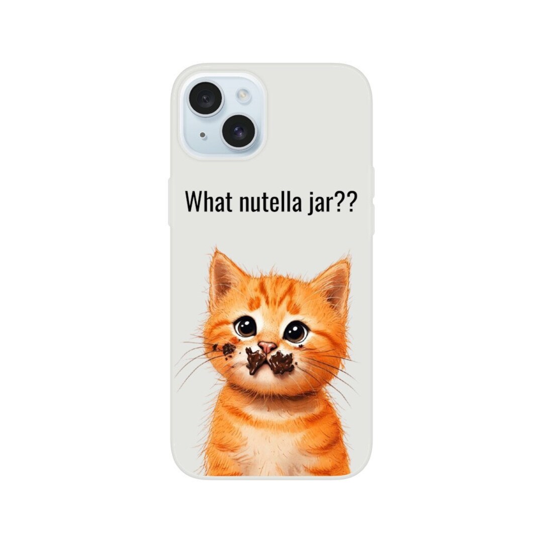 What Nutella Jar?? Cute Orange Kitten Phone Case - Etsy