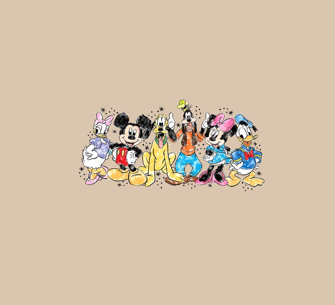 Mikey Mouse and Friends Png, Watercolor Mikey Mouse Minnie Digital ...
