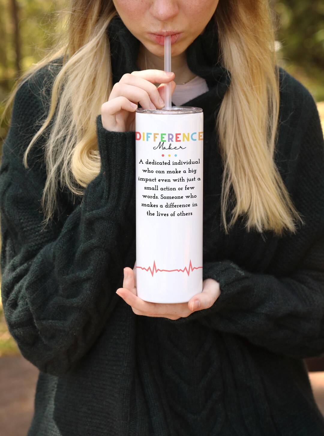 Inspirational 20oz Tumbler Difference Maker, Motivational Travel Mug ...