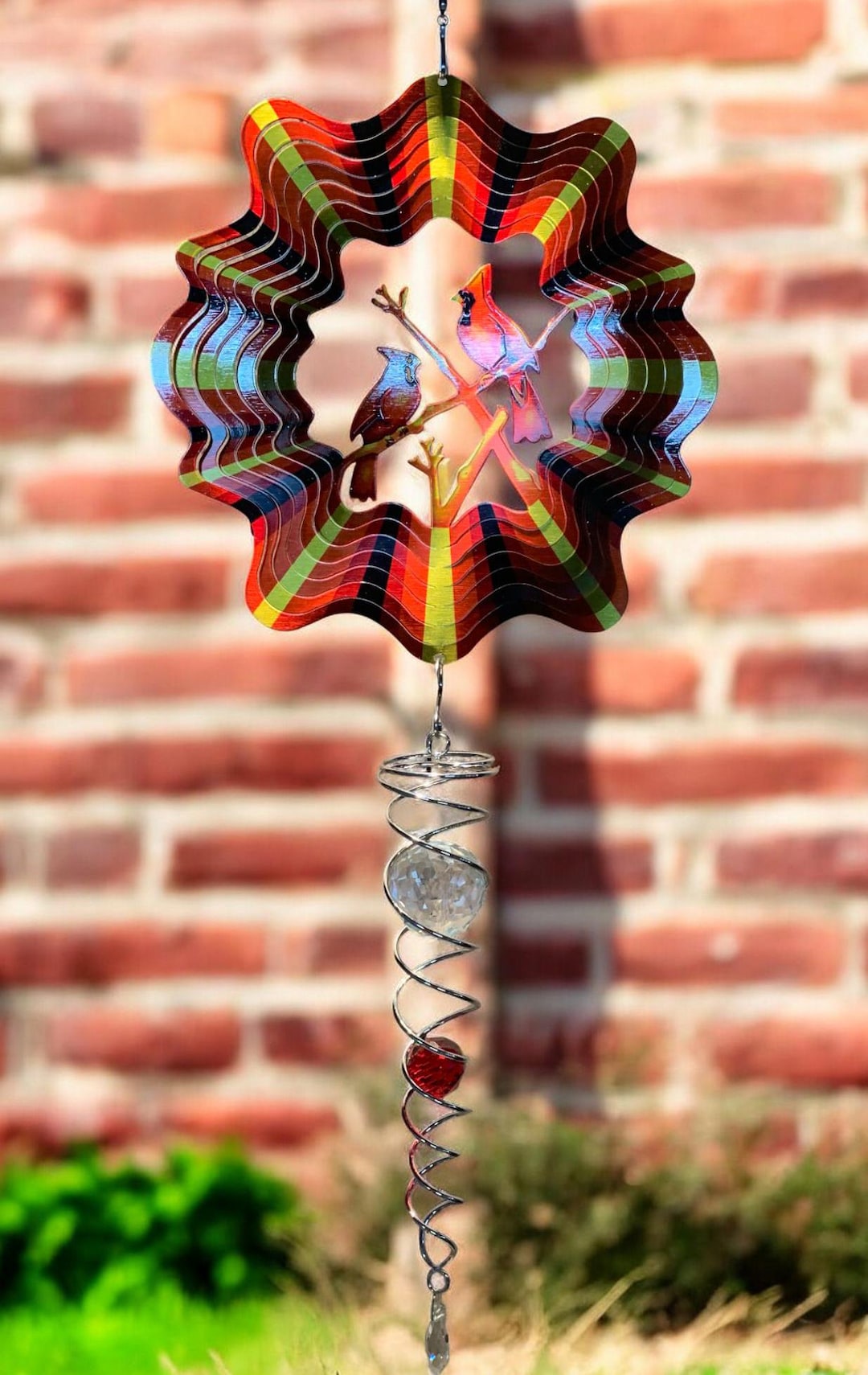 12" Cardinals Wind Spinner With Red Twister Tail - Etsy