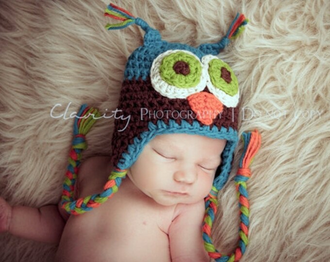 Owl Hat Boys Owl Hat Crochet Owl Hat Kids Hat. Baby Hat - Etsy