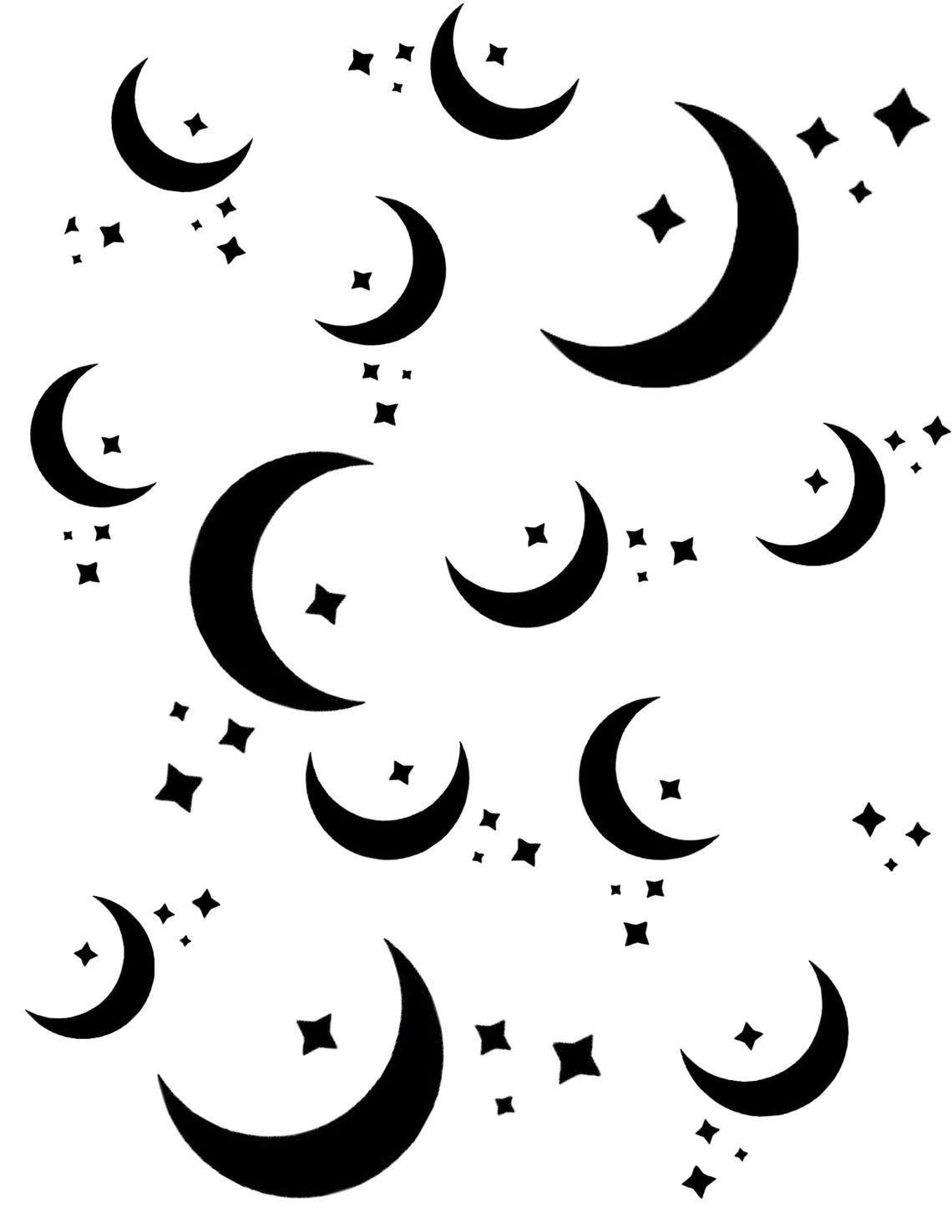 Crescent Moon Car Window Decals | Truck Vinyl Sticker | Moon Light Car ...