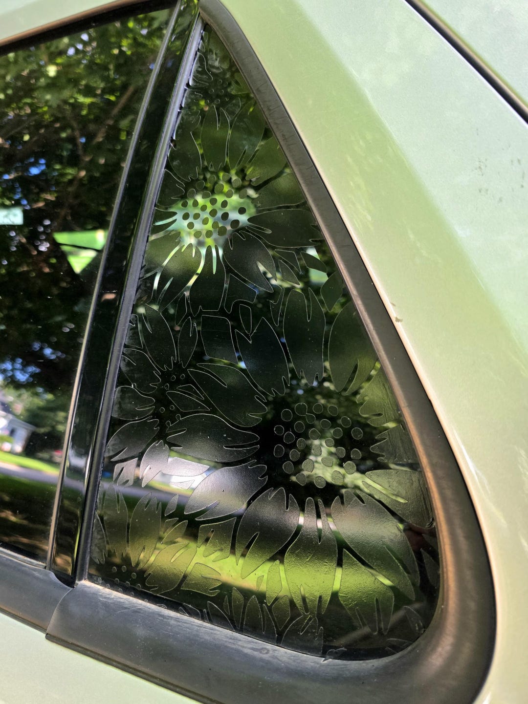 Sunflower Car Window Decals | Truck Vinyl Sticker | Flower Car Sticker ...