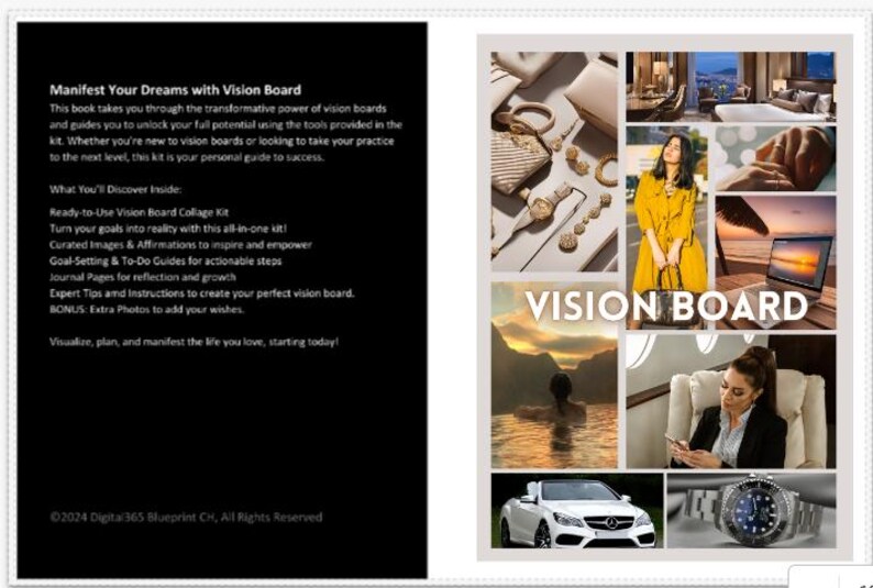 Vision Board Book Edition Best Companion Goals 2025 Journal 2025 Gift ...