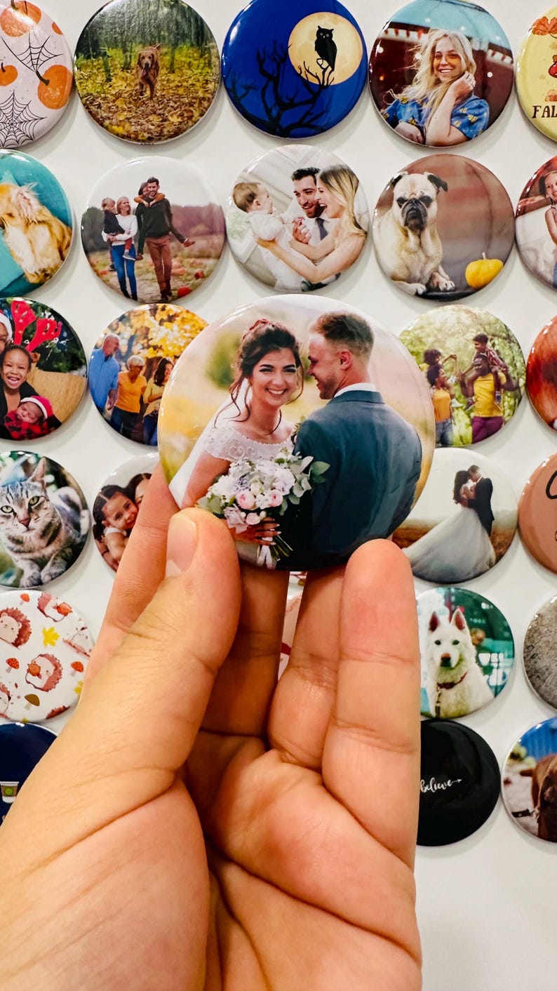 Custom Photo Magnets: Personalized Birthday, Wedding, Logo Gifts (set ...