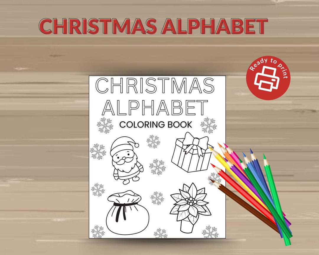 Christmas Alphabet Coloring Book: ABC Learning Pages (digital Download ...