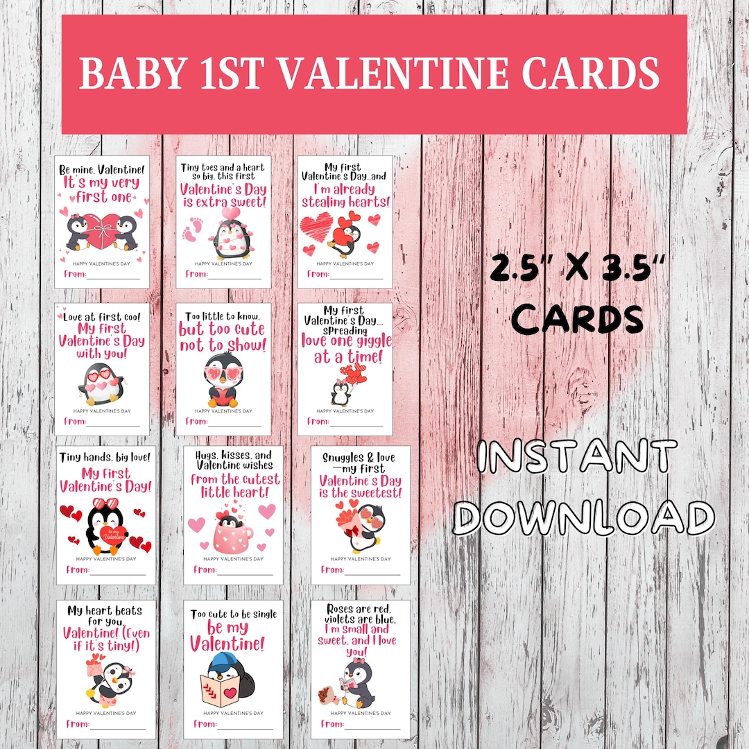 Baby 1st Valentine Cards, First Valentine Card, Baby First Valentine ...
