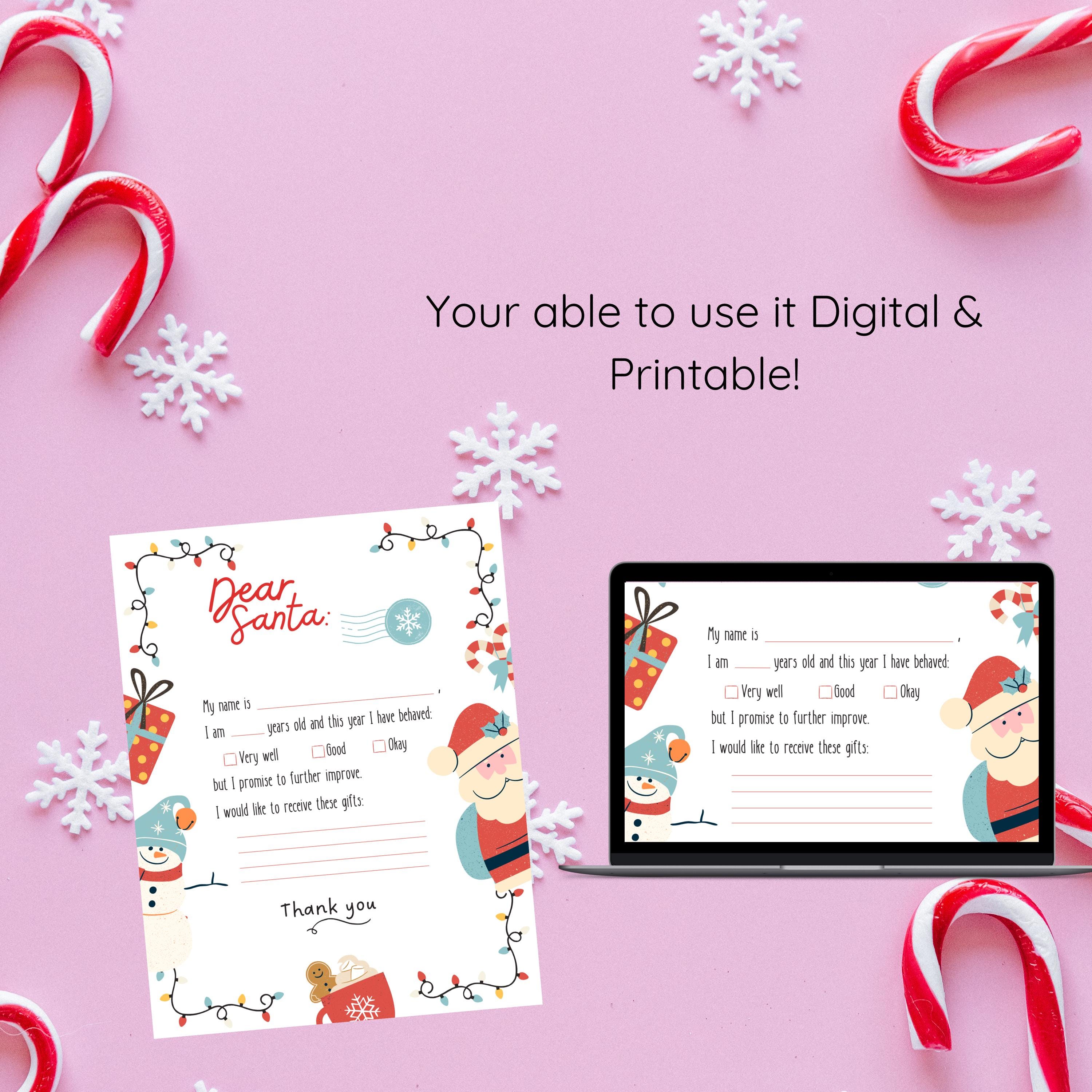 Printable Santa Letter Template, Personalized Letter From Santa ...