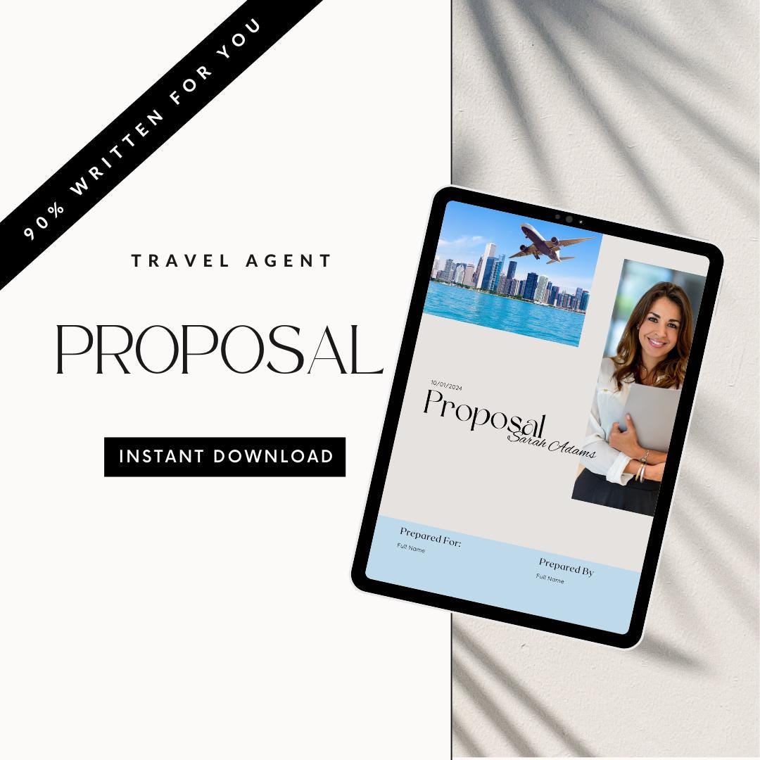 Editable Travel Agent Proposal Template, Canva Marketing Forms, WDW ...