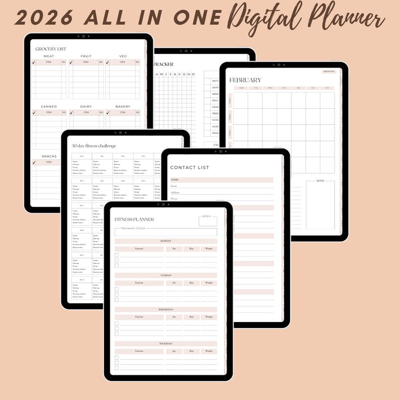 Digital Planner 2026, Dated Digital Planner, Goodnotes Notability ...