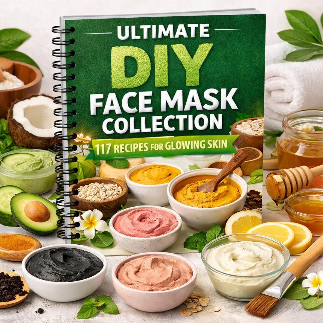 DIY Face Mask Recipes: Natural Skincare Guide (PDF Download) - Etsy