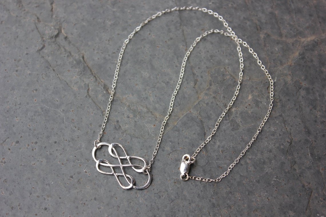 Triple Infinity Necklace Sterling Silver Infinity Sign and - Etsy