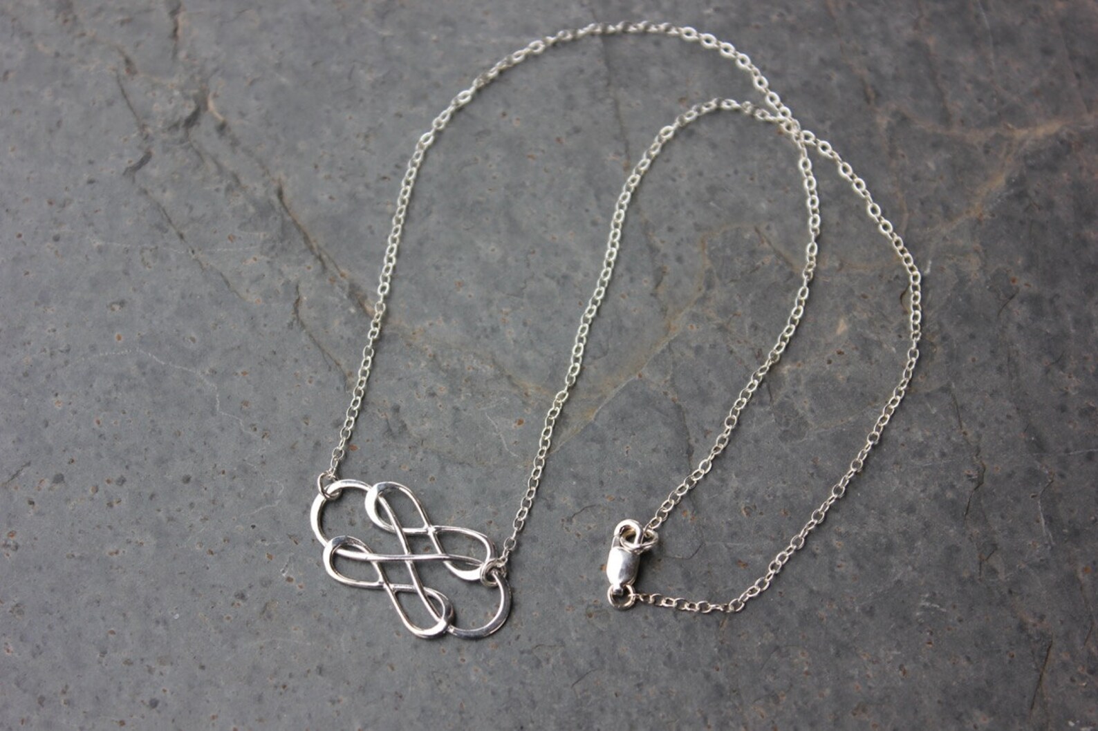 Triple Infinity Necklace Sterling Silver Infinity Sign and - Etsy