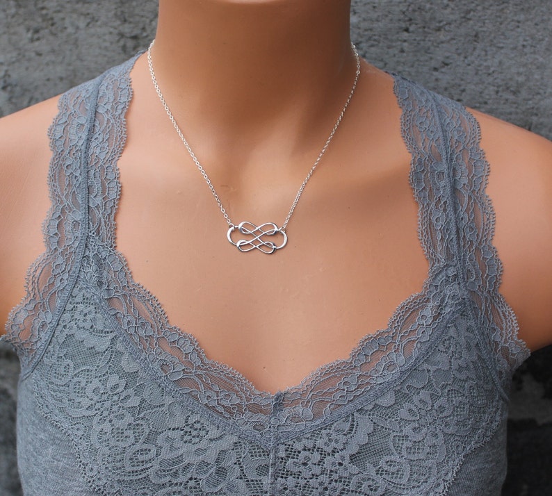 Triple Infinity Necklace Sterling Silver Infinity Sign and - Etsy