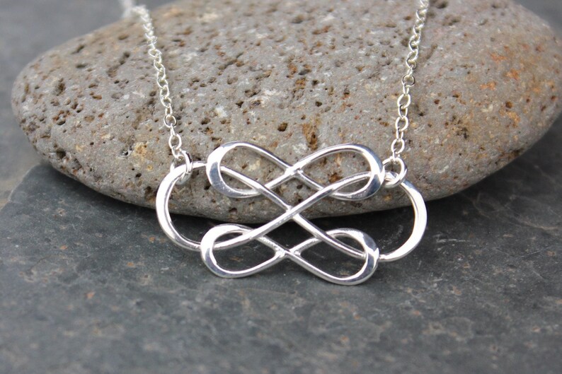 Triple Infinity Necklace Sterling Silver Infinity Sign and - Etsy