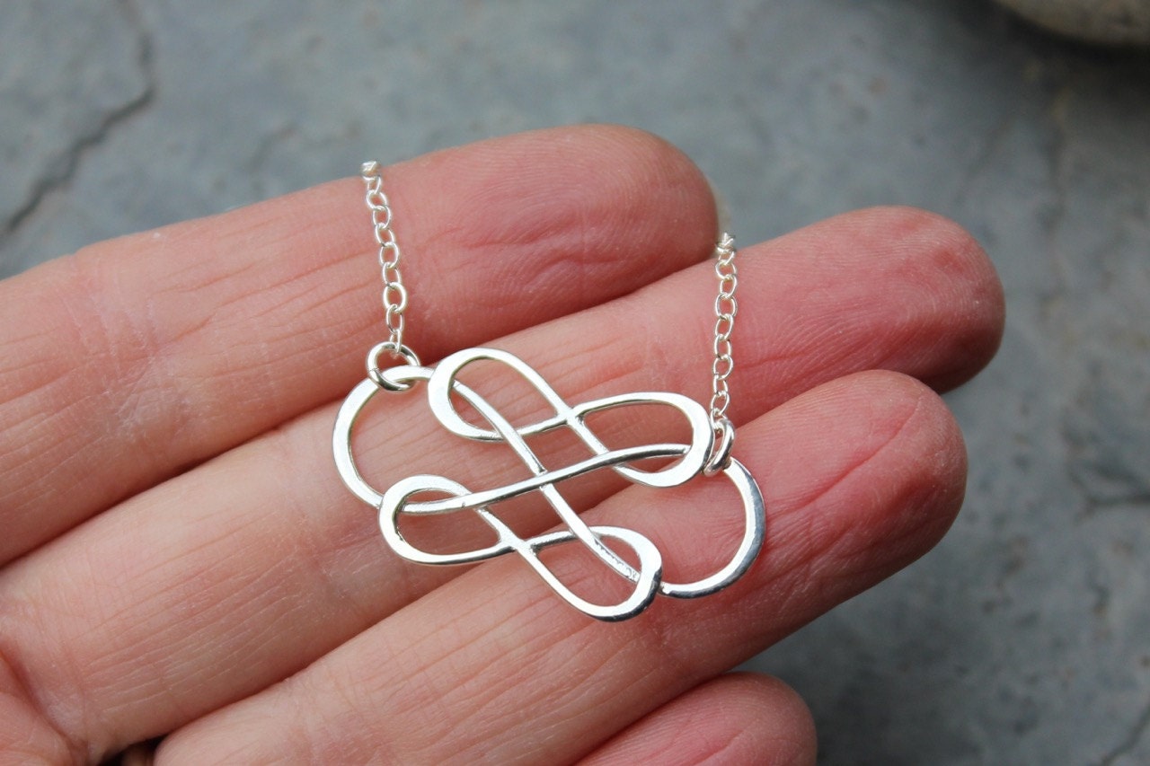 Triple Infinity Necklace Sterling Silver Infinity Sign and - Etsy