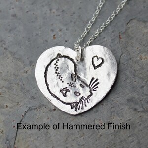Hamster Love Necklace Fine Silver Handmade Heart Charm With Stamped ...