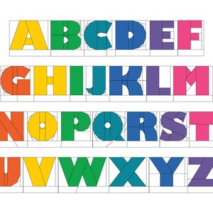 My Abcs 3 Inch Tall Bundle Modern Alphabet Paper Piecing Quilt Pattern ...