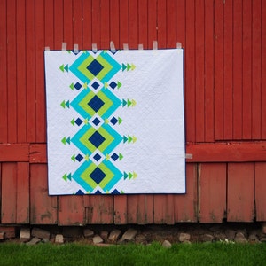 River Pond #102, Easy Quilt Pattern, Quilt Pattern PDF, Geometric Quilt ...