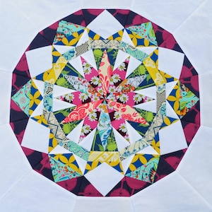 Celestial Star 222, 12 Inch Paper Piecing Quilt Pattern PDF ...