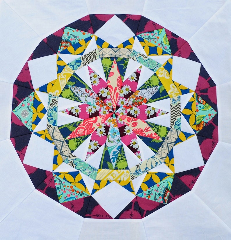 Celestial Star 222 12 Inch Paper Piecing Quilt Pattern PDF - Etsy