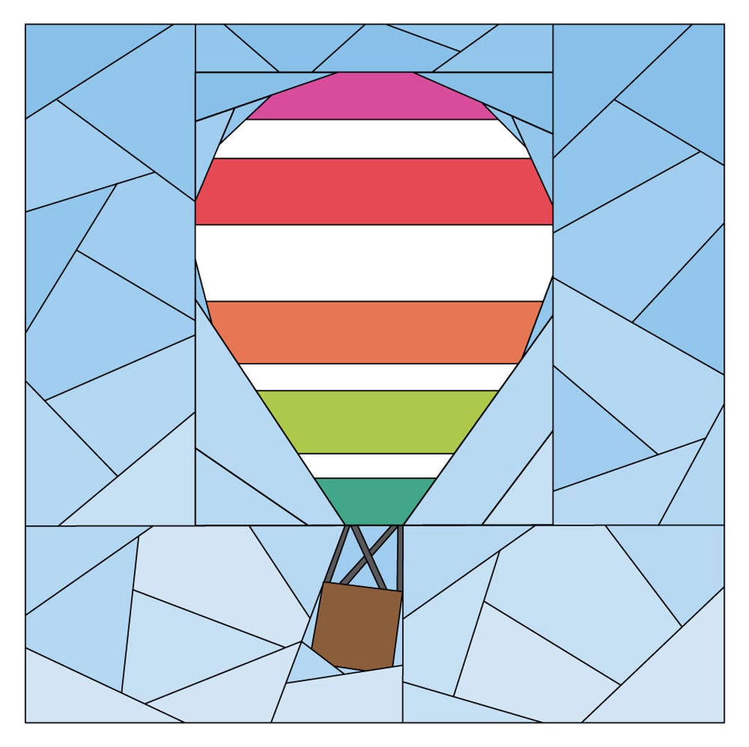 Rise Above Add-on: Horizontal Stripe 12 Inch #256, Hot Air Balloon ...