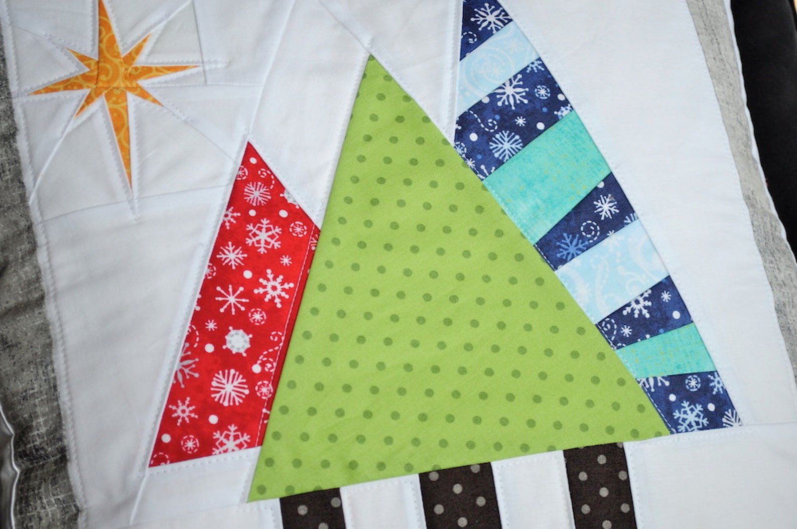 Trees at Night #226, Easy Modern Quilt Pattern Pillow PDF, Christmas ...