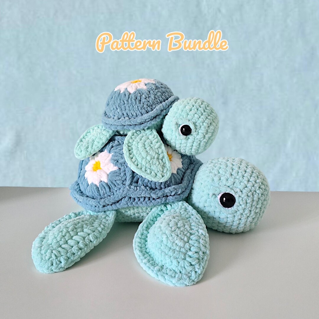 BUNDLE Granny Square Turtles Crochet Pattern - Etsy