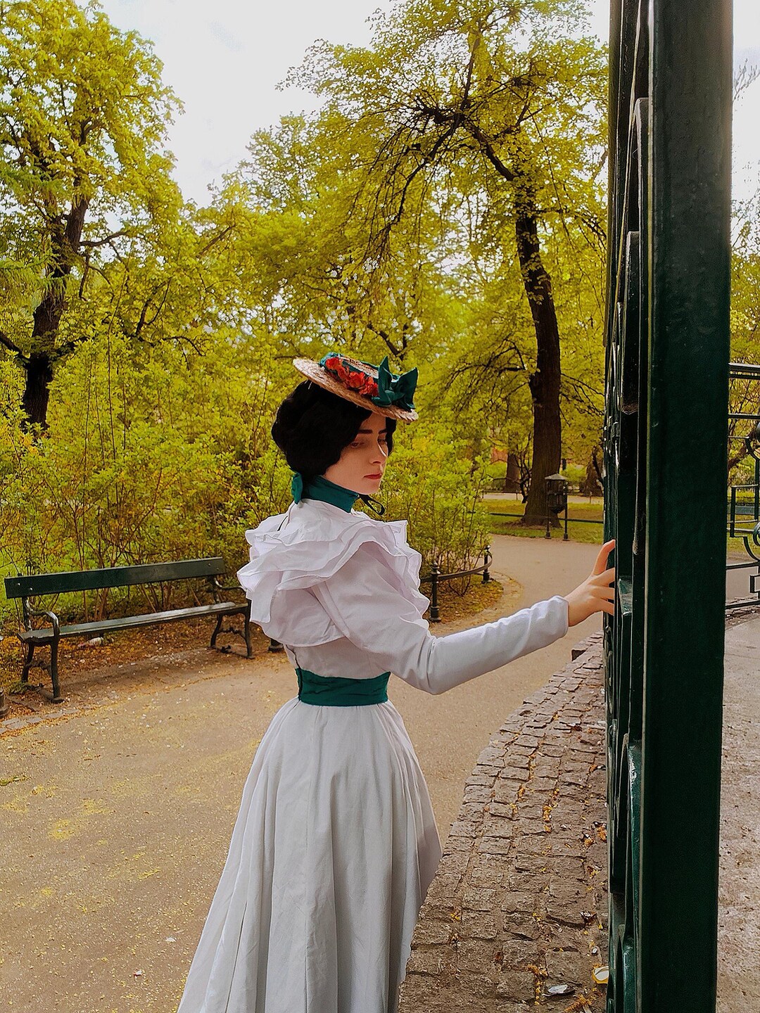 1890s Style Victorian Dress, Spring Summer Dress, Edwardian Bodice and ...