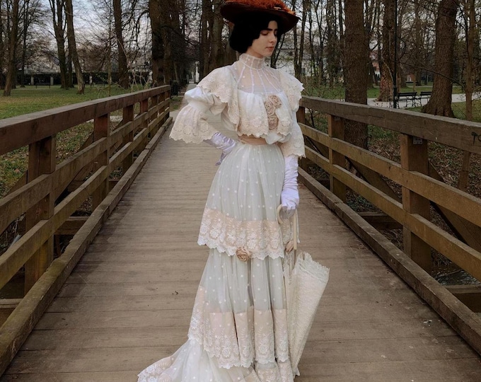 1900s Edwardian Victorian Dress, Belle Epoque Cleo De Merode Gown ...