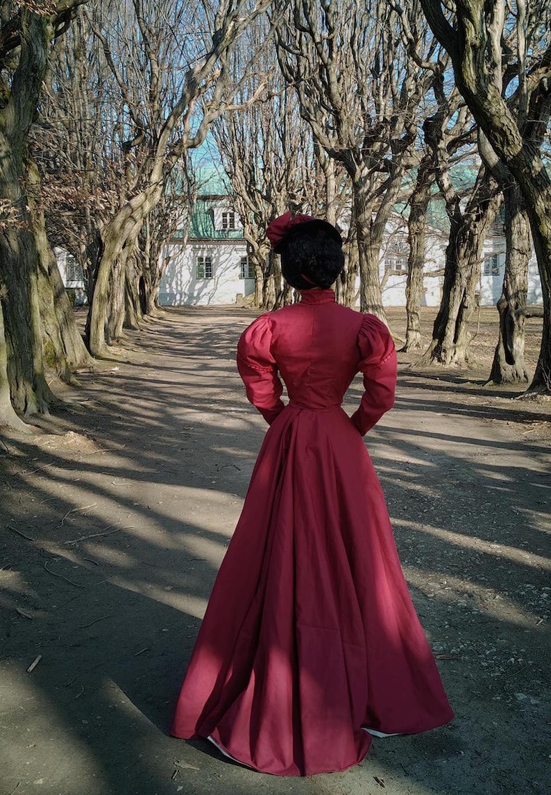 Victorian 1890s Style Dress, Day Dress, Bodice and Skirt, Historical ...