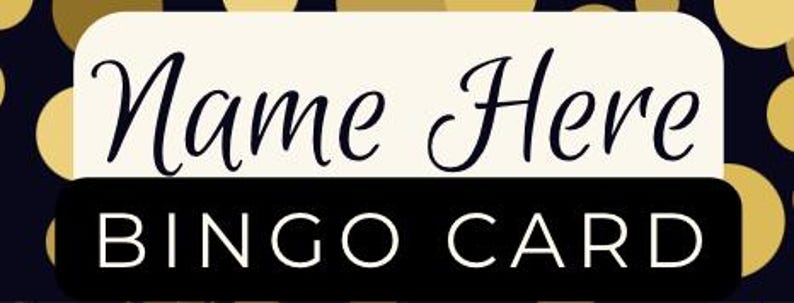 2025 Bingo Card (customizable) - Etsy