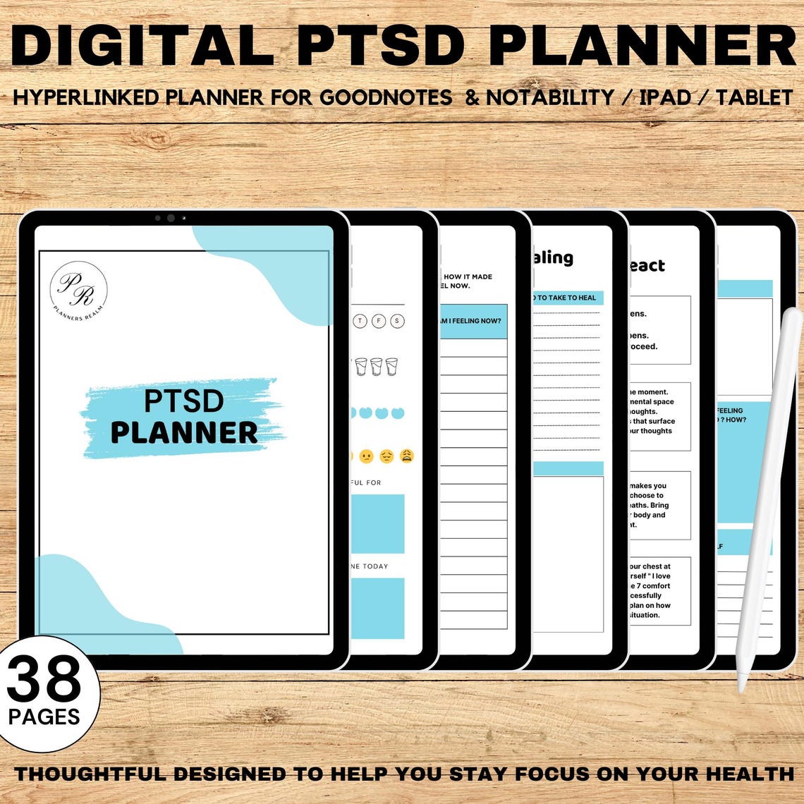 Personalized PTSD & Trauma Recovery Planner | Editable Therapy Workbook ...