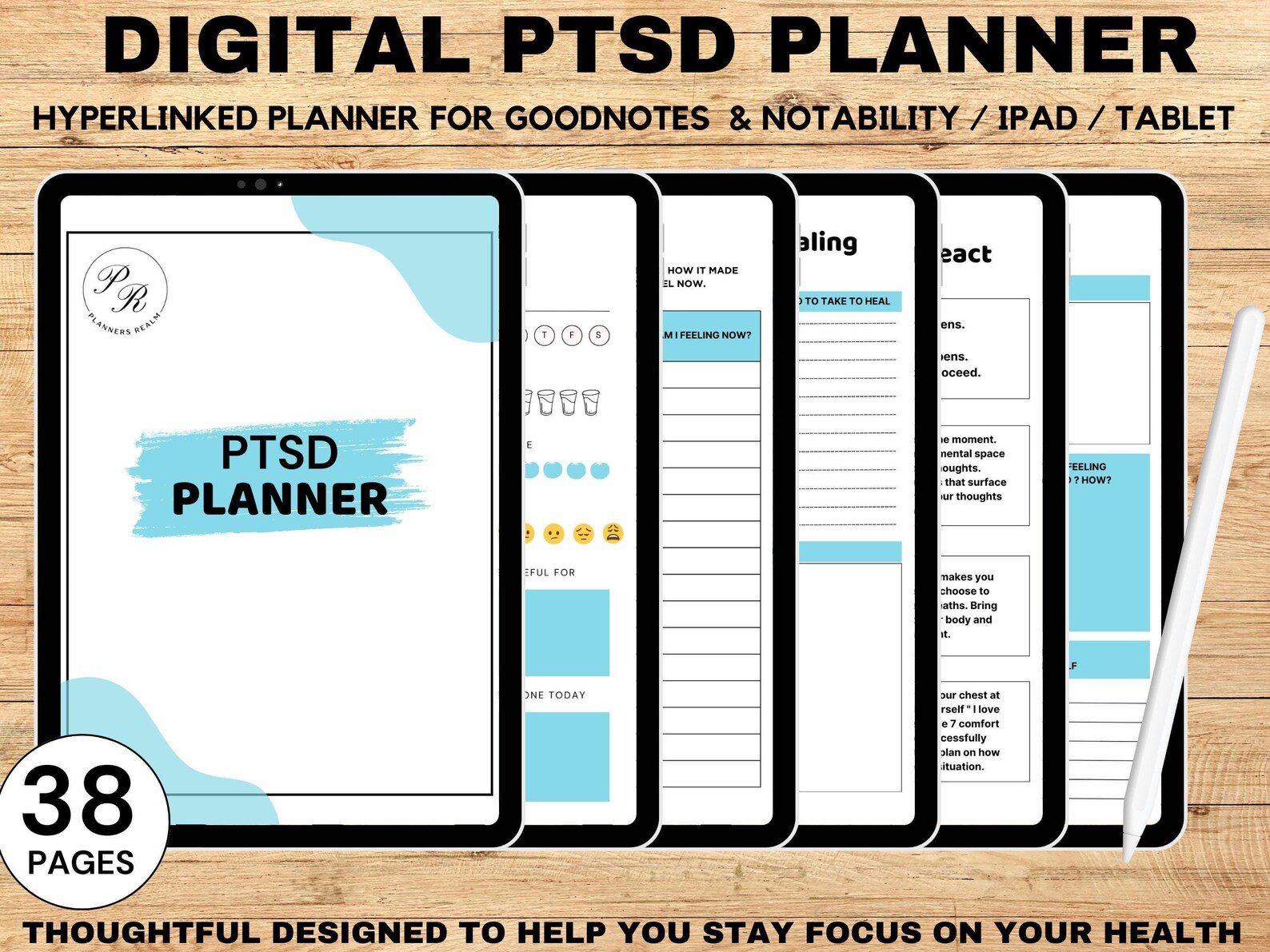 Personalized PTSD & Trauma Recovery Planner | Editable Therapy Workbook ...