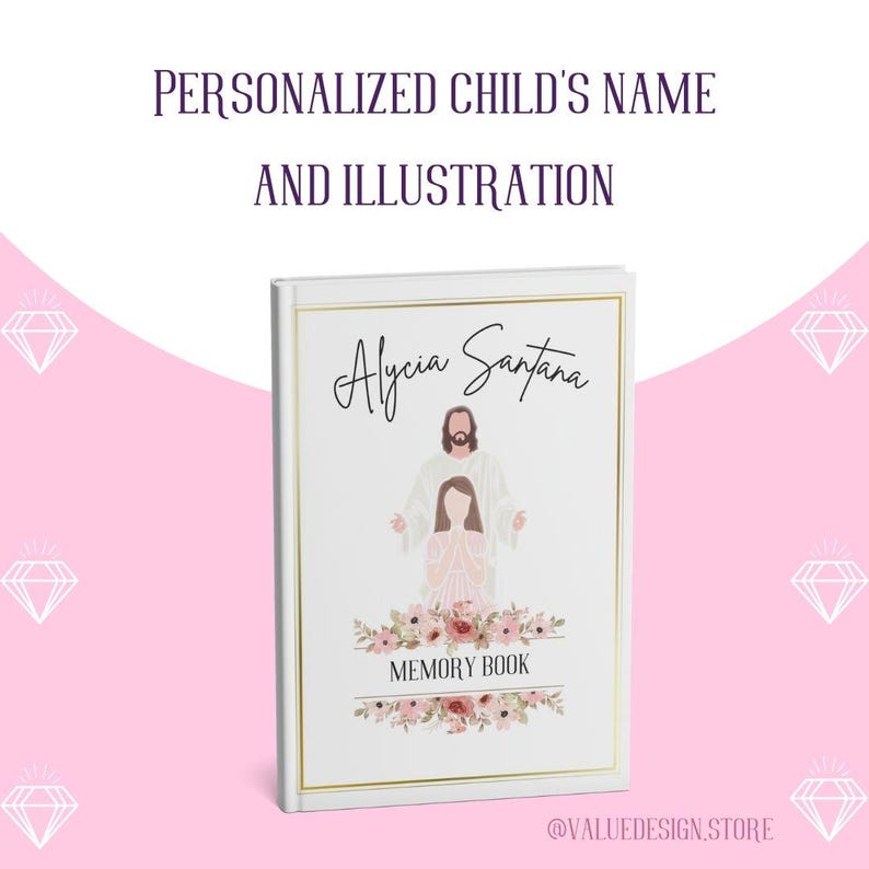 Baptism Memory Book Custom Illustration 35-page Printable Journal/lds ...