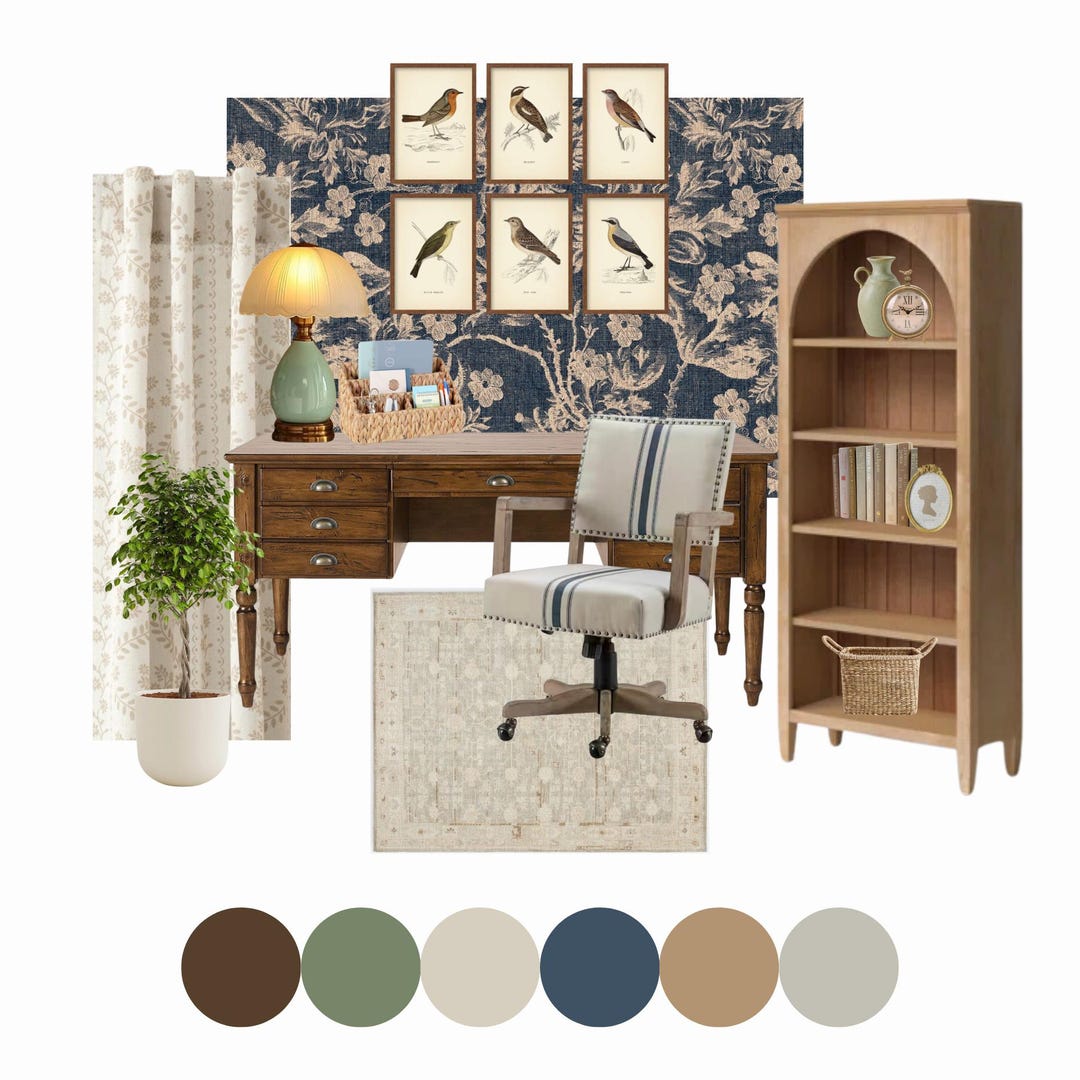 Eleanor Office Design Package | Pre-made Interior Design Mood Board ...