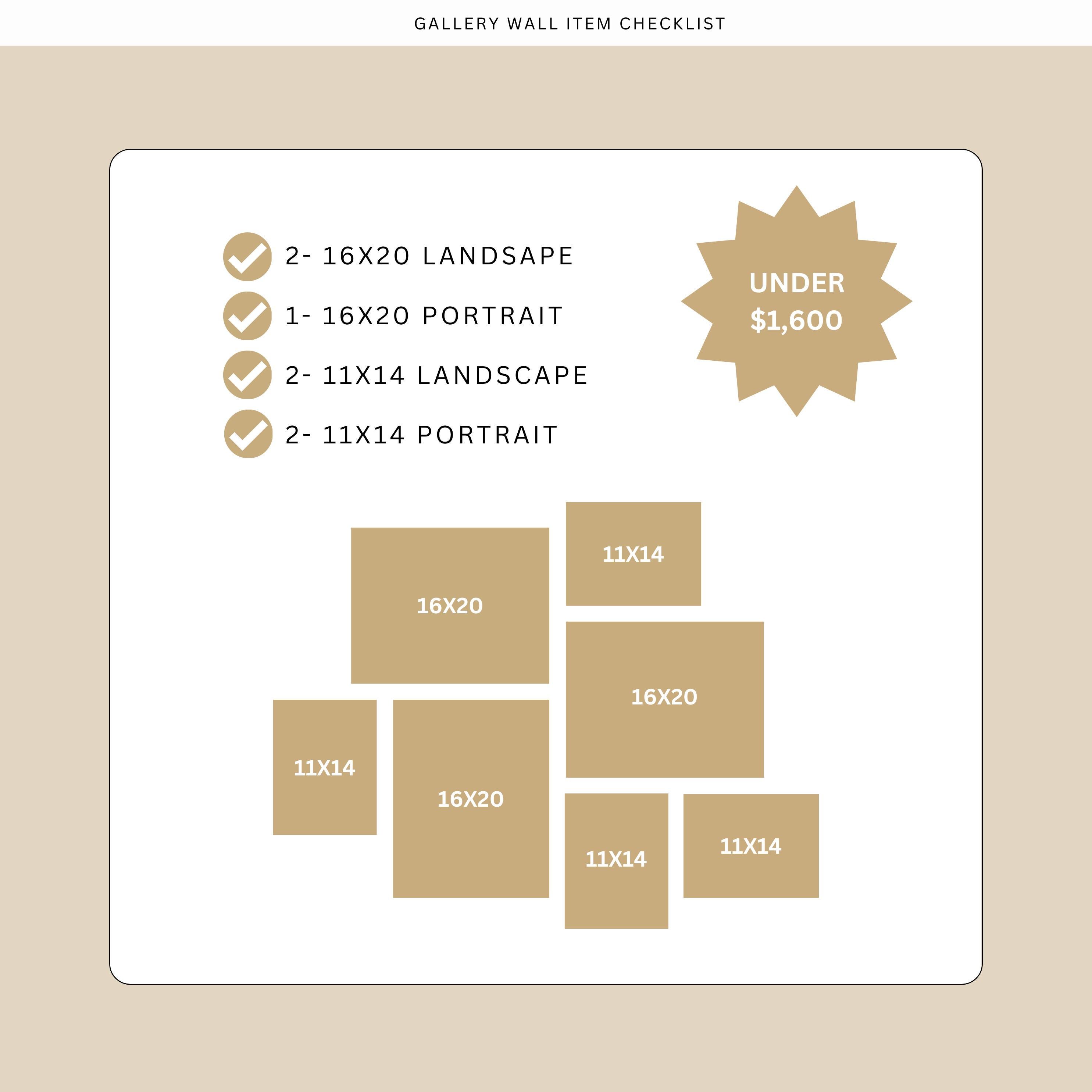 Emily Gallery Wall Design Package | Pre-made Interior Design Mood Board ...